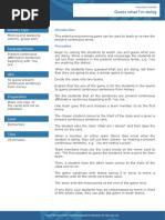 Present Continuous Taboo: Activity Type | PDF