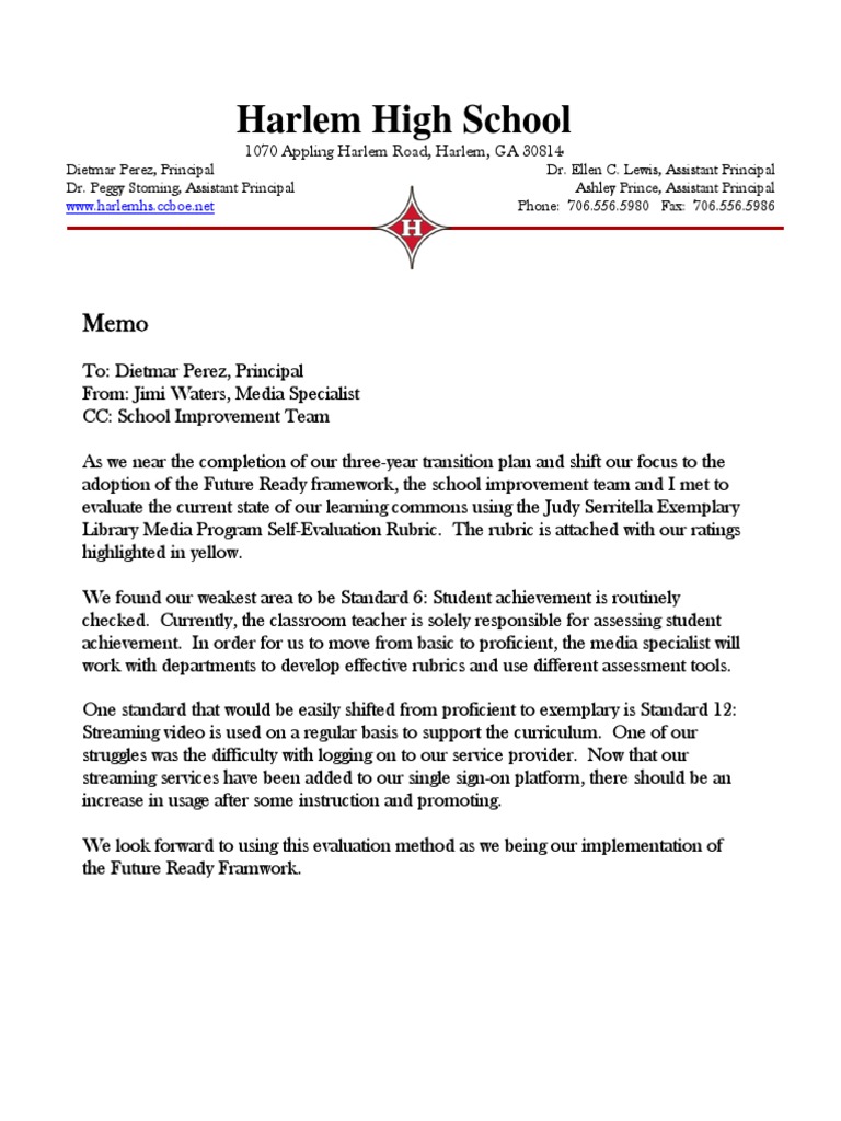 Evaluation Memo | PDF