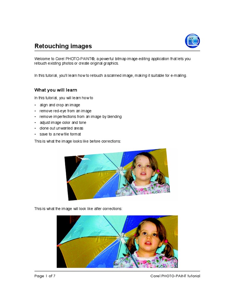 Retouching Images: What You Will Learn | PDF | Image Processing | Graphics