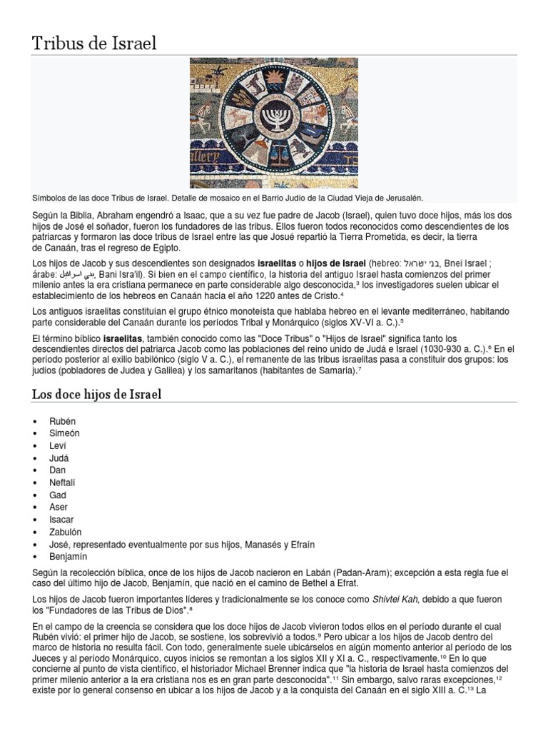 Las 12 Tribus de Israel | PDF | Tabernáculo | Levante antiguo