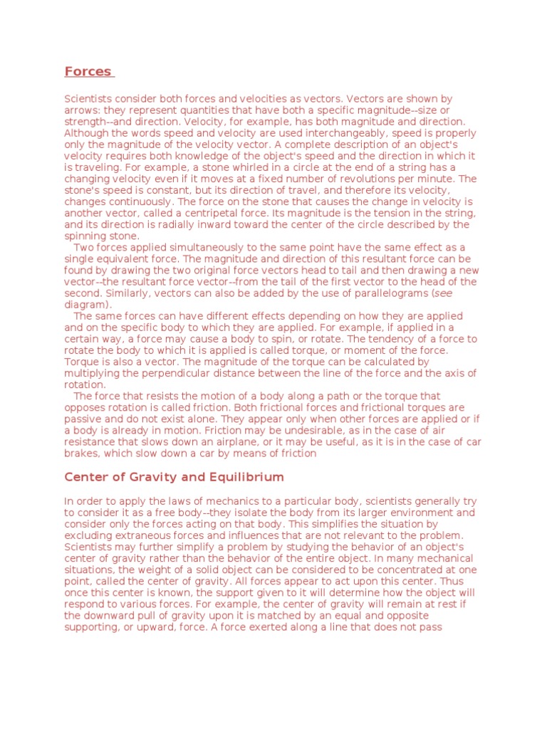 Force | PDF | Velocity | Force