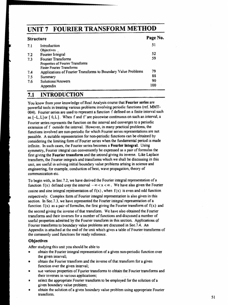 Best Fourier Integral and Transform With PDF | PDF | Fourier Transform | Fourier Series