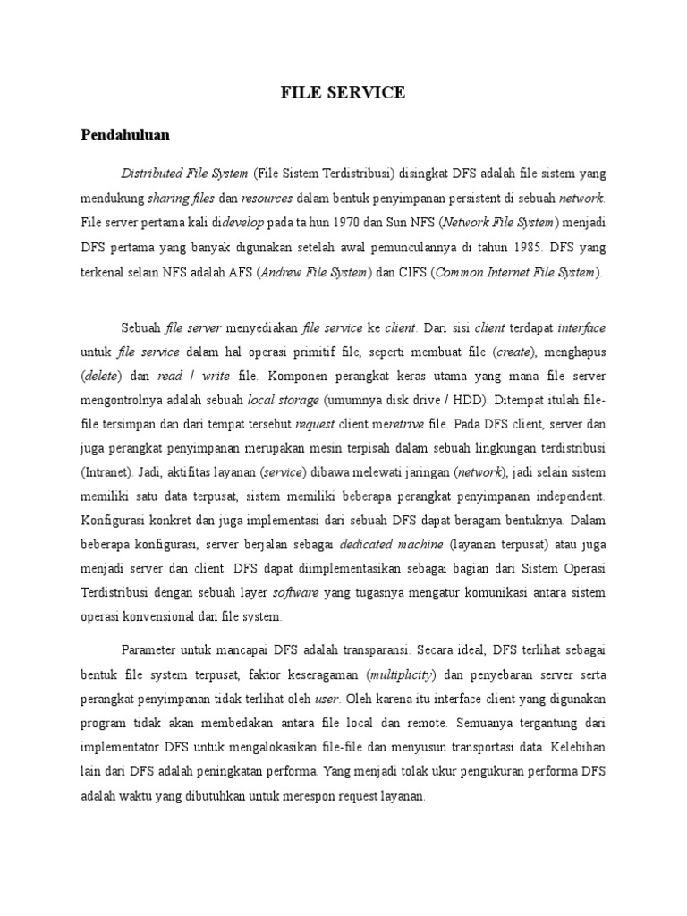Makalah File Sistem | PDF
