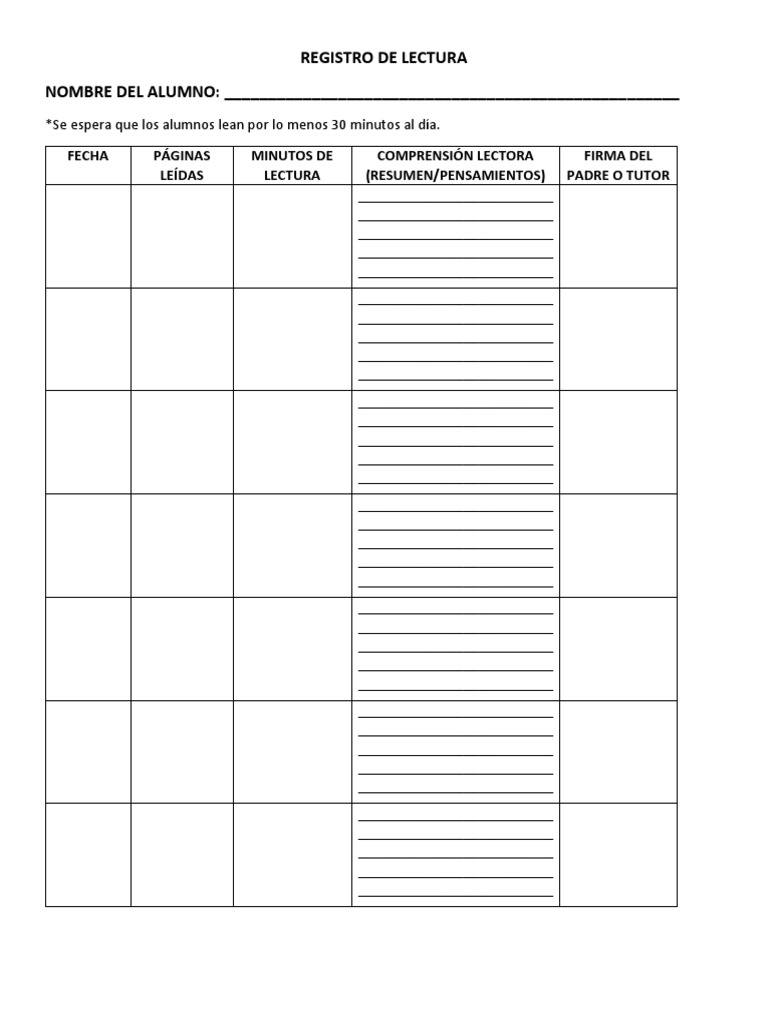 Registro de Lectura | PDF | Aprendizaje | Modificación de comportamiento