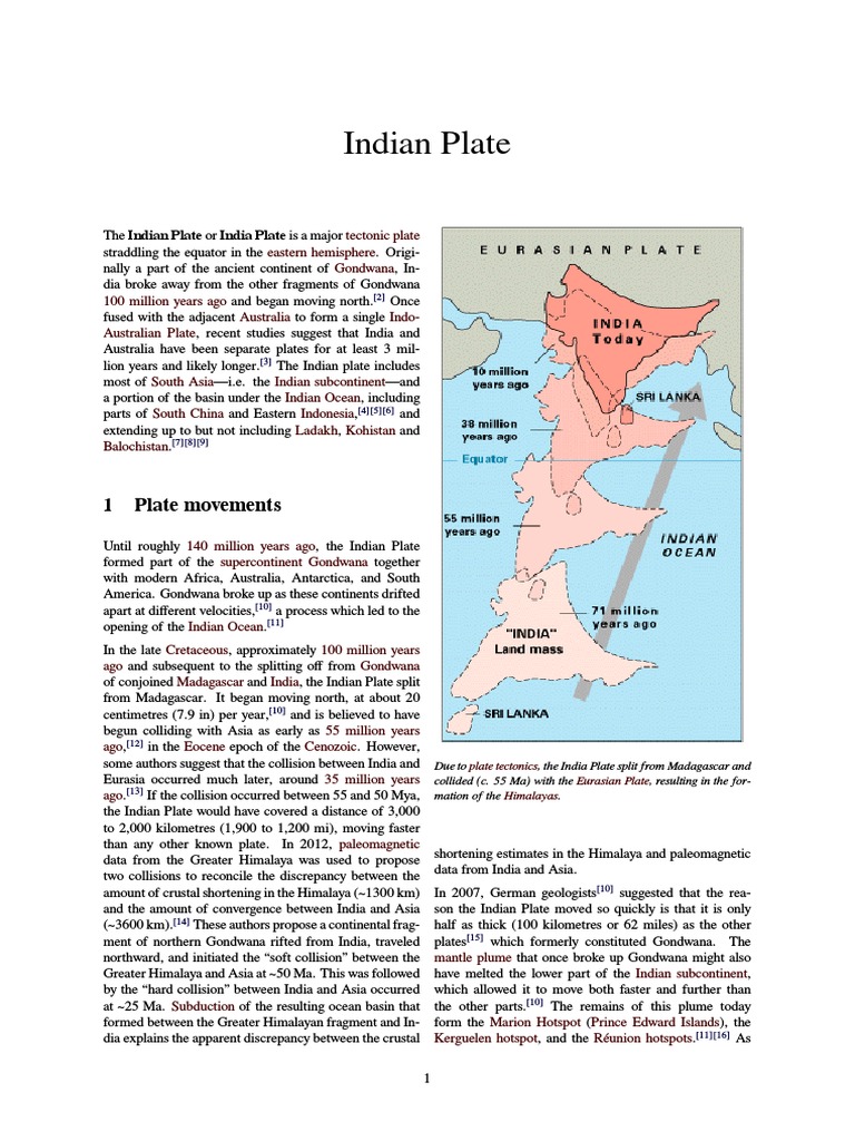 Indian Plate | PDF | Planets Of The Solar System | Terrestrial Planets