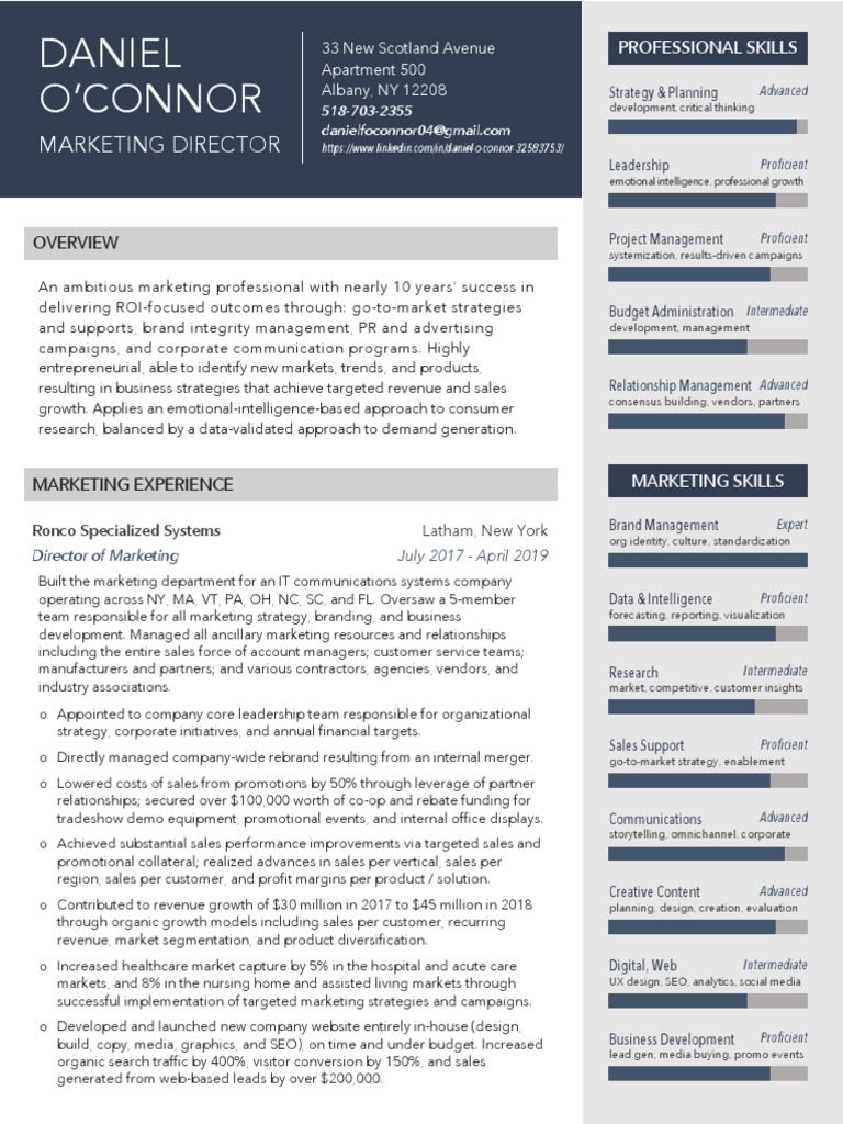 Daniel O'Connor - Resume | PDF | Sales | Marketing
