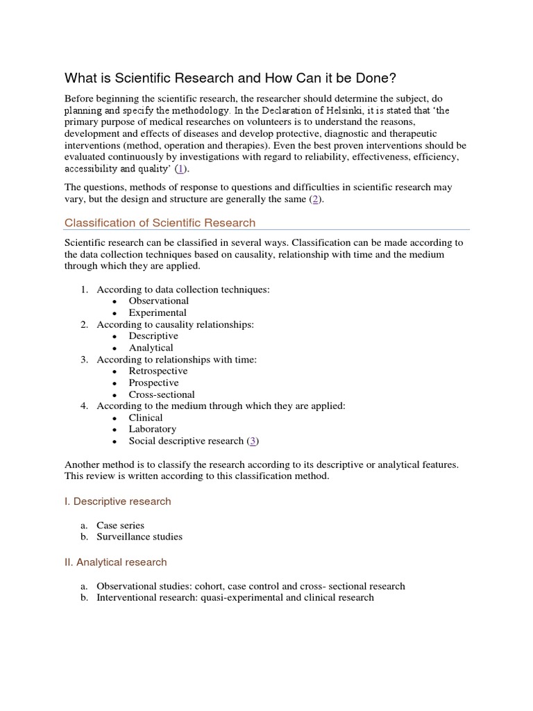 What Is Scientific Research and How Can It Be Done | PDF | Cohort Study ...