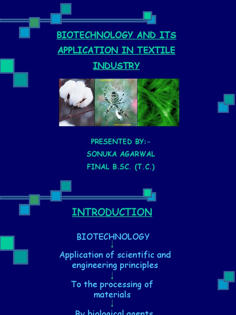 Biotechnology in Textile Applications | PDF | Cotton | Textiles