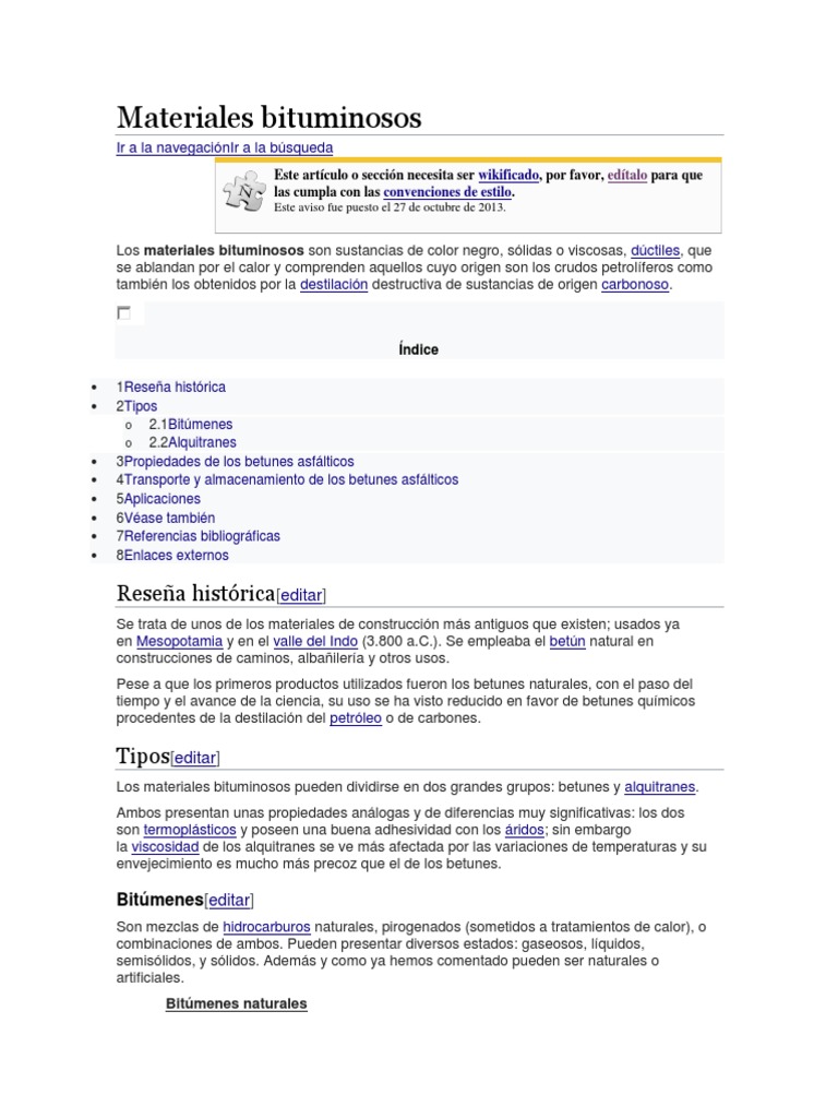 Materiales Bituminosos | PDF | Asfalto | Hidrocarburos