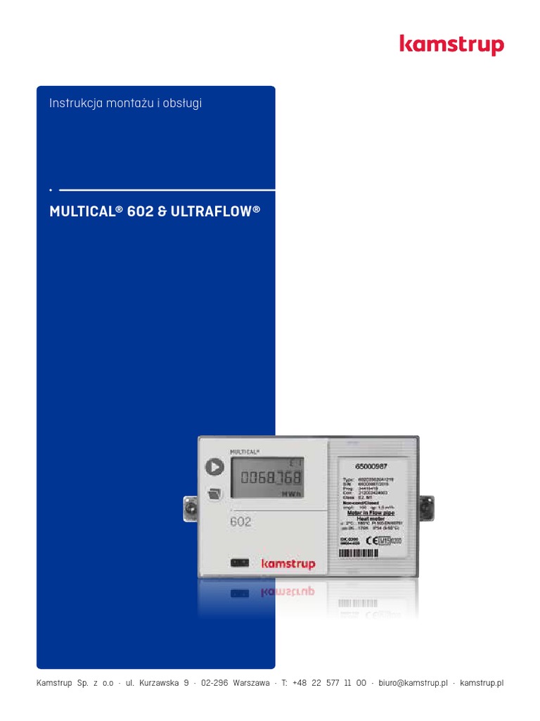 MULTICAL® 602 - Installation and User Guide - Polski | PDF