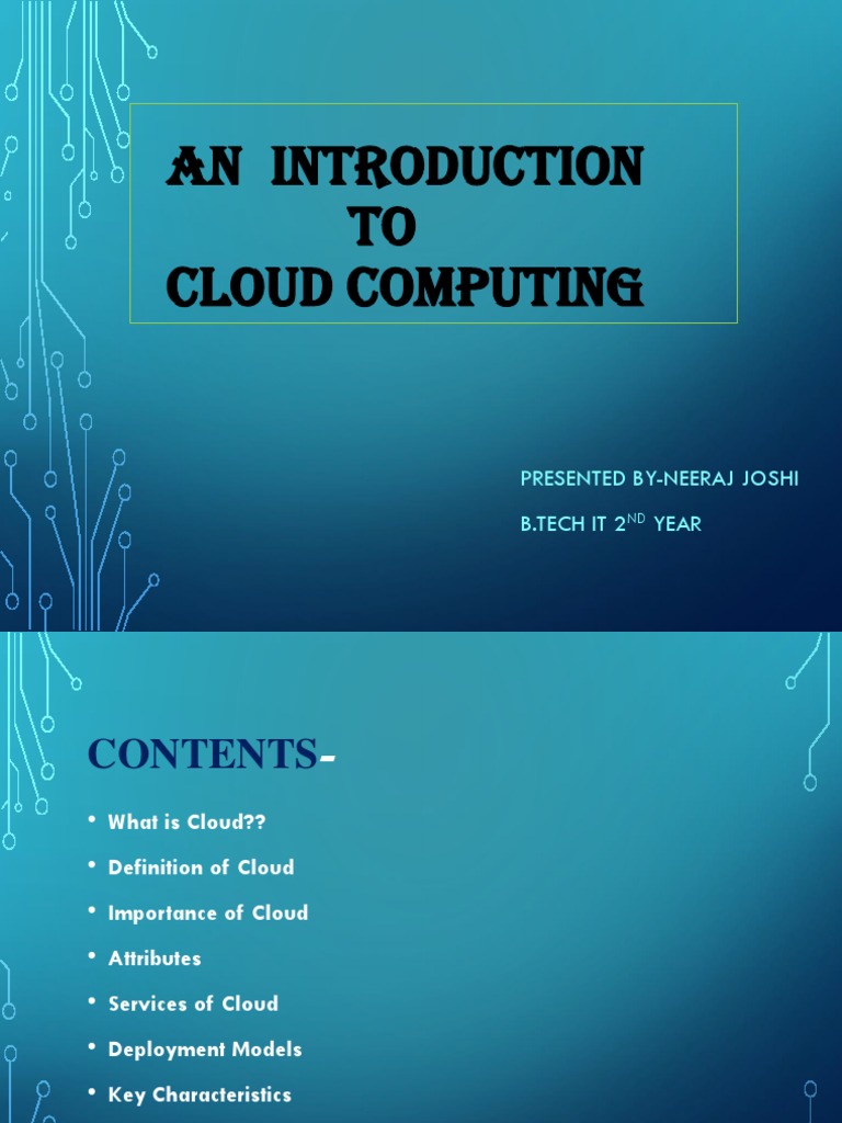 Introduction To Cloud Computing | PDF | Software As A Service | Cloud ...