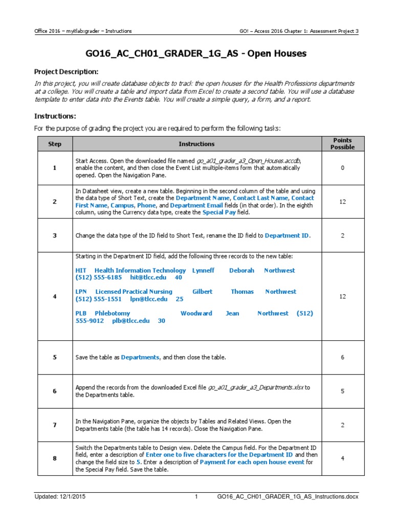 Go16 Ac Ch01 Grader 1g As Instructions | PDF | Table (Database) | Databases