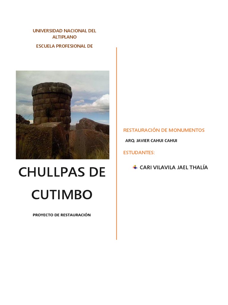 Chullpas de Cutimbo - Restauración de Monumentos - 2 | PDF | Volcán ...
