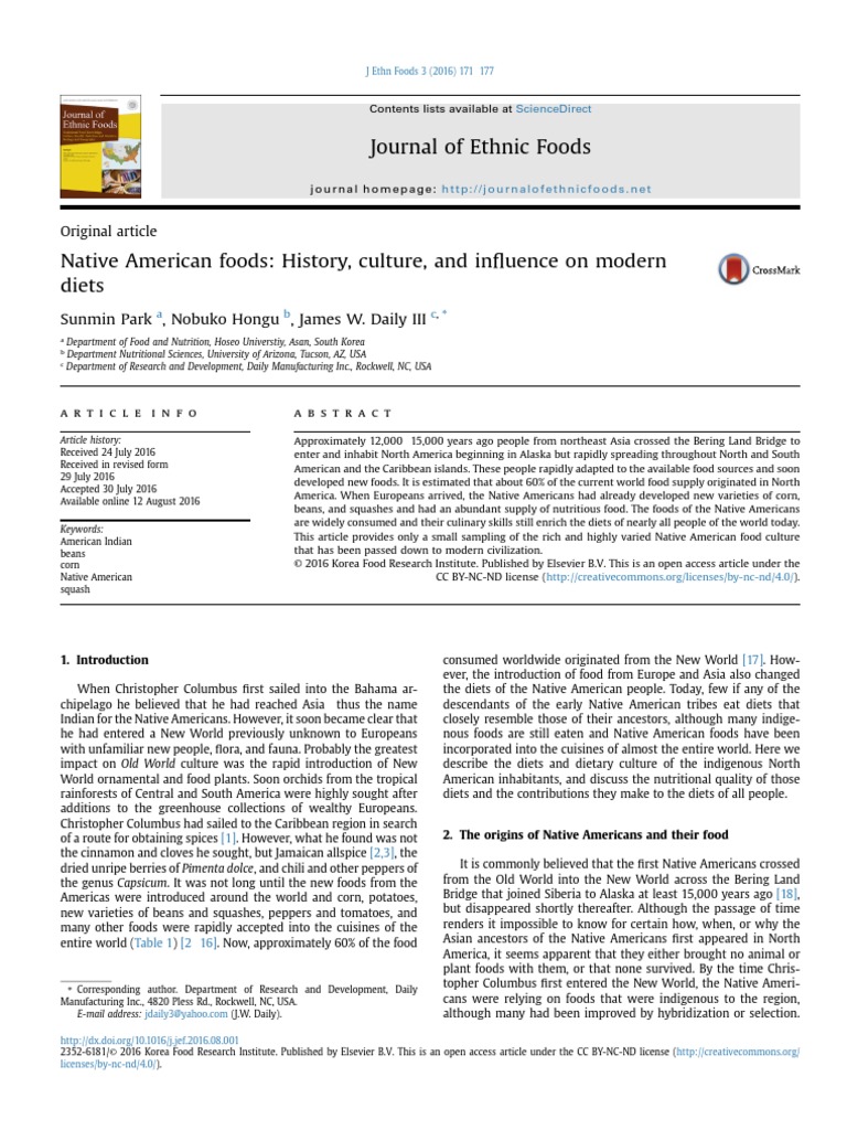Native American Foods: History, Culture, and Influence On Modern Diets ...