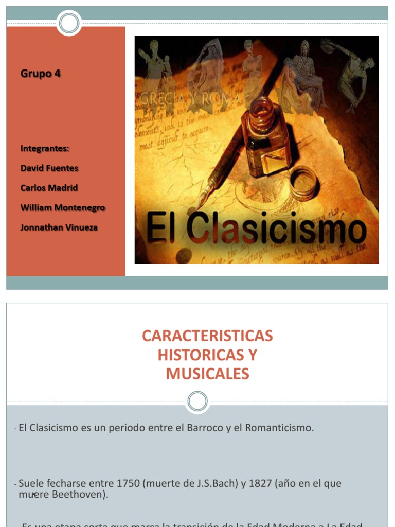 Clasicismo Power Point - Final | PDF | Periodo Clásico (Música) | Wolfgang Amadeus Mozart