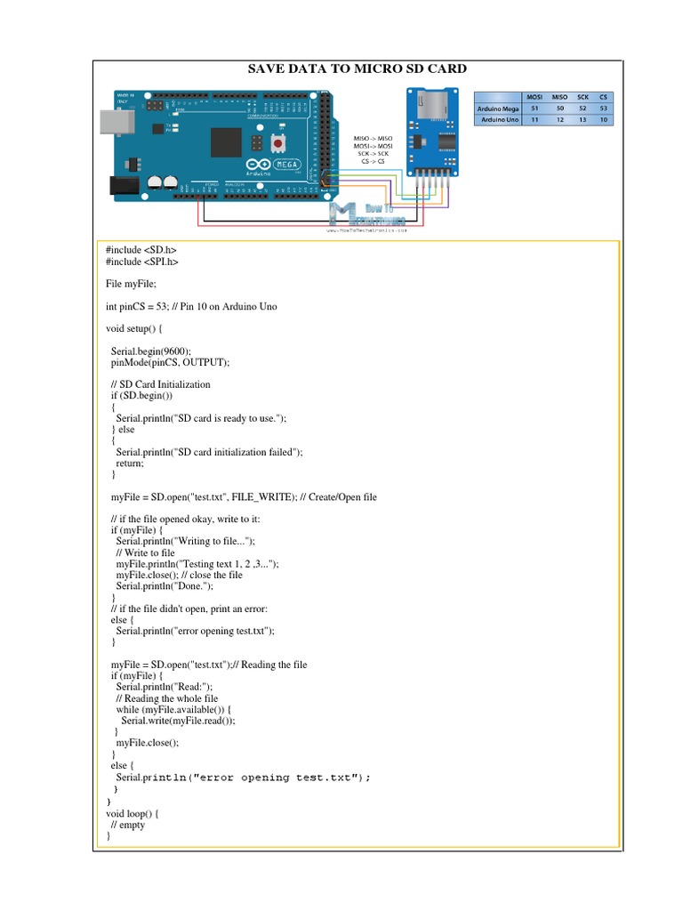 Save Data to Micro SD Card | PDF | Secure Digital | Computer Hardware