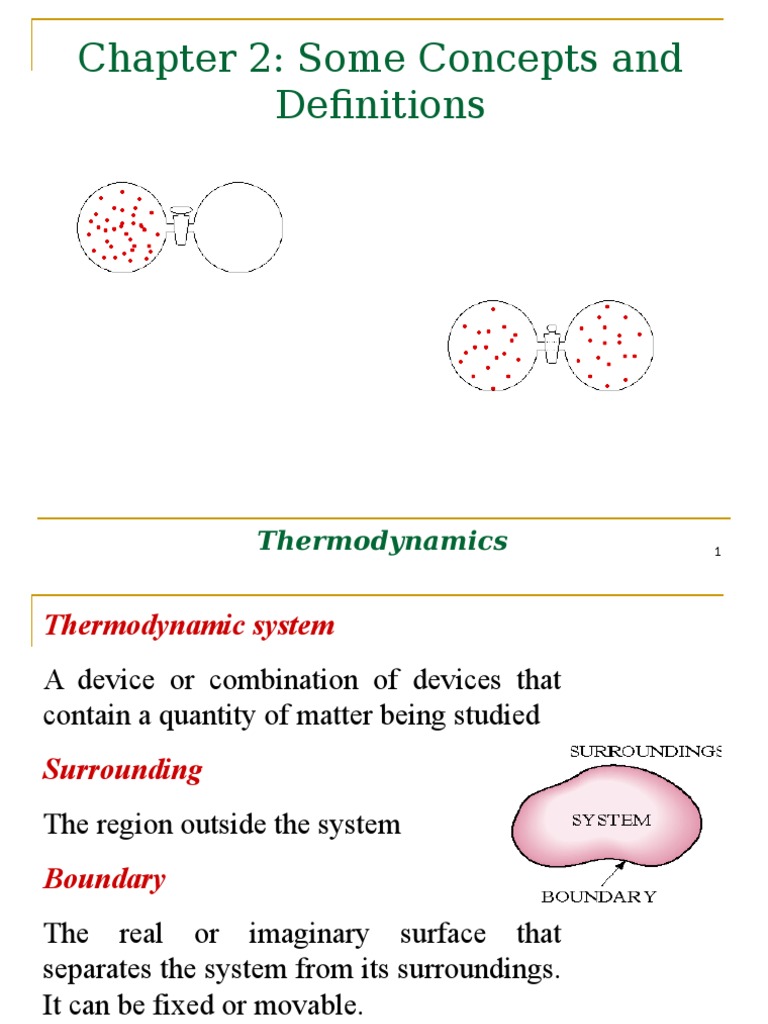 Chapter 2: Some Concepts and Definitions: Thermodynamics | PDF | Temperature | Pressure