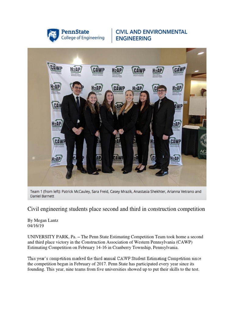 Cee 2019 - Estimating Competition Story Final Draft | PDF ...