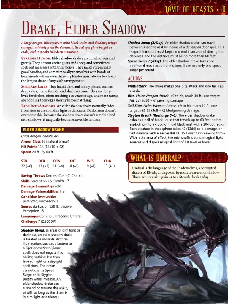Elder Shadow Drake | PDF