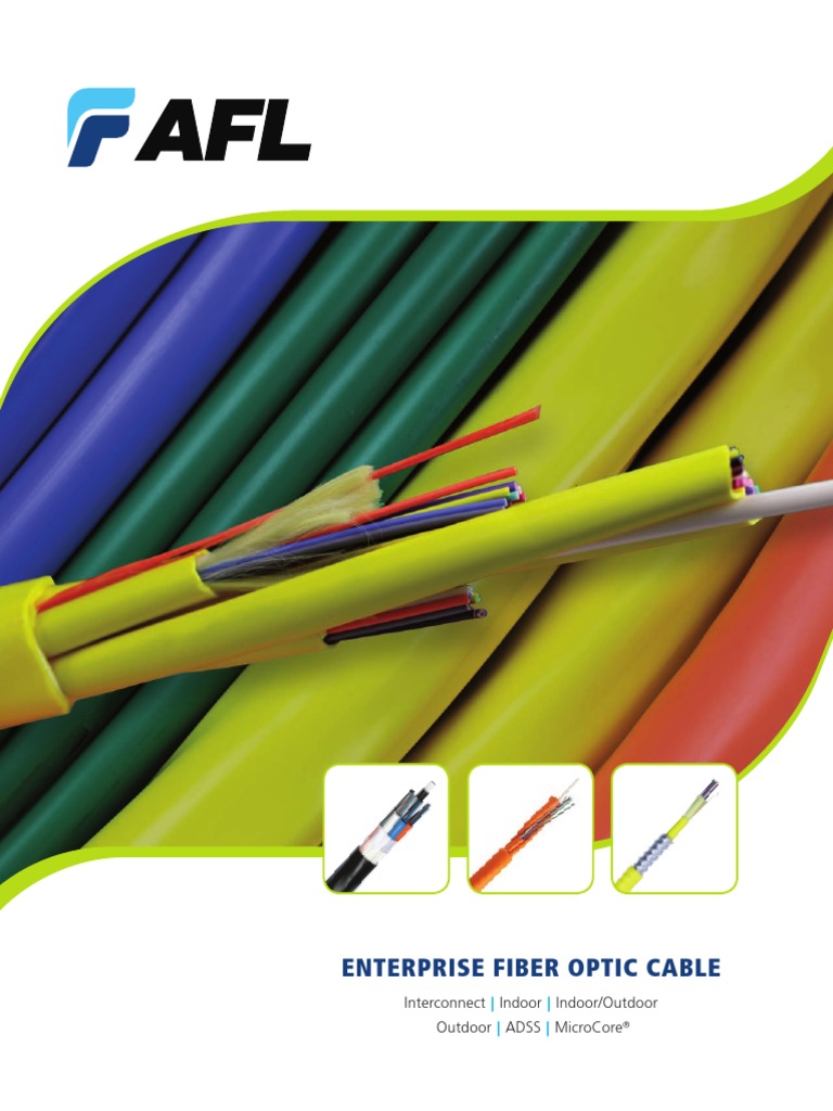 AFL Enterprise Fiber Optic Cable PDF | PDF | Optical Fiber | Optics