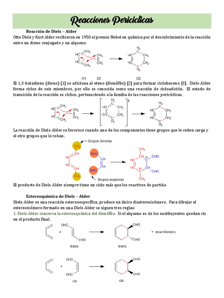 Reacciones Periciclicas | PDF | Reacciones orgánicas | Reacciones químicas