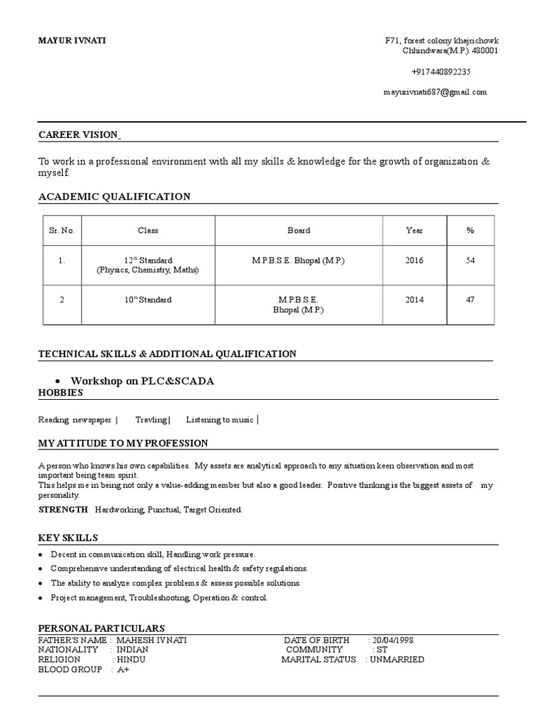 Resume Mayur | PDF