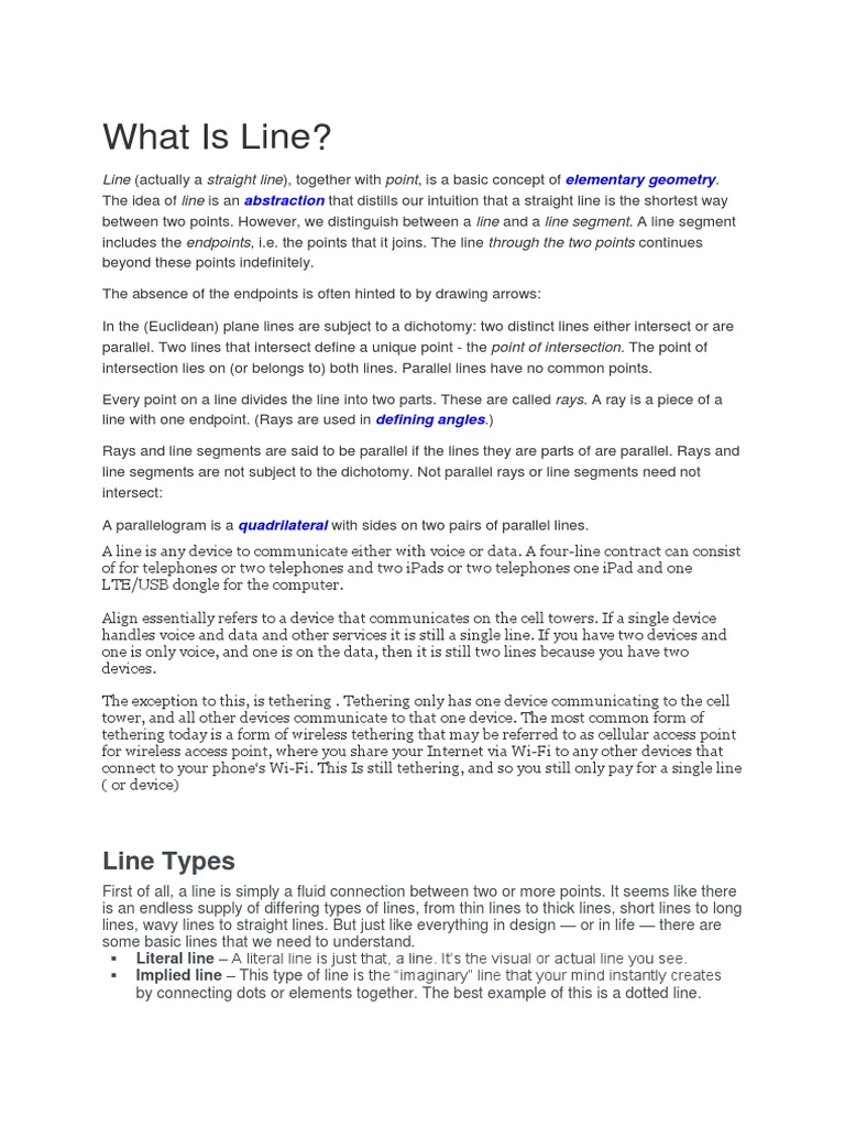 What Is Line | PDF | Line (Geometry) | Base Station