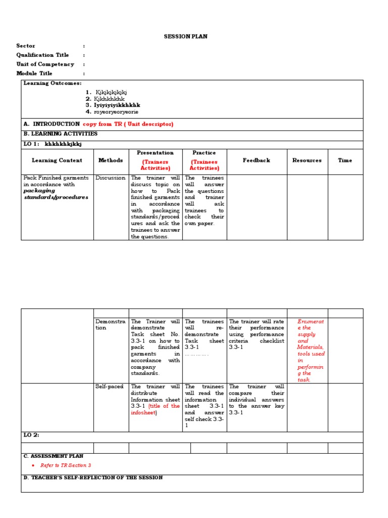 Copy From TR (Unit Descriptor) : Packaging Standards/procedures ...