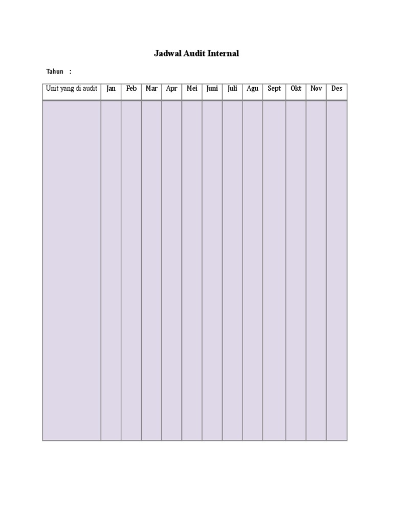 Tabel Audit Internal | PDF