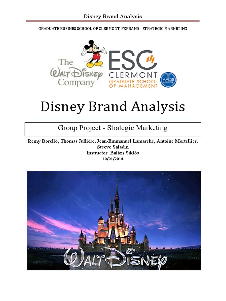Disney Brand Analysis: Group Project - Strategic Marketing | Download ...
