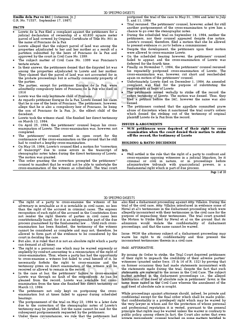 Digest Evid | PDF | Witness | Witness Impeachment