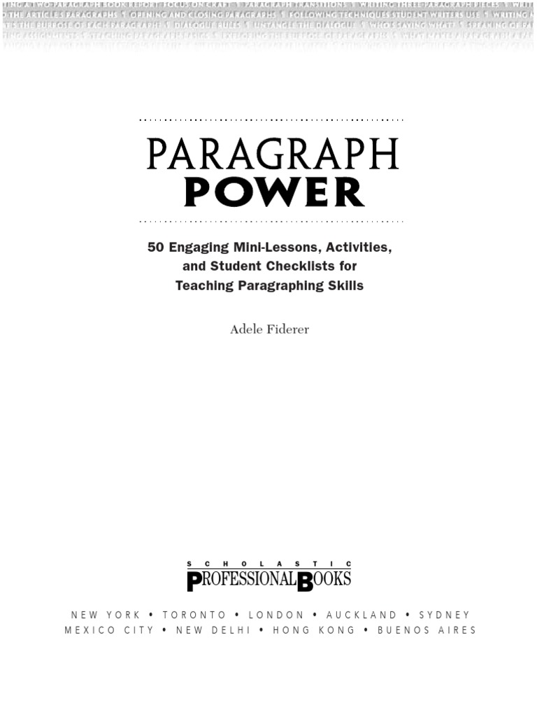 Paragraph Power PDF | PDF | Paragraph | Essays