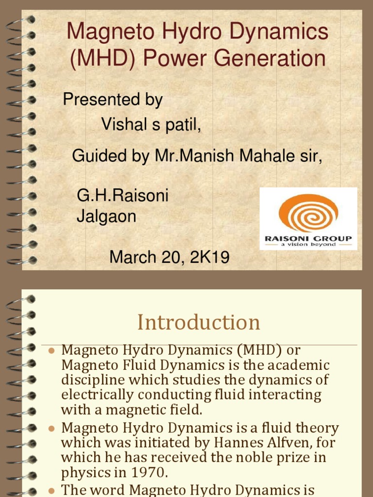 Magneto Hydro Dynamics (MHD) Power Generation | PDF ...
