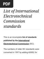 List of IEC Standards | PDF | Electrical Wiring | International ...