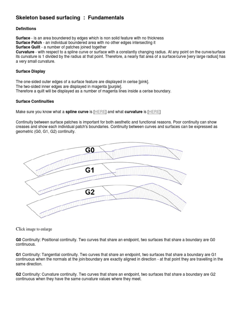 Skeleton Based Surfacing: Fundamentals: Here Here | PDF | Curvature | Curve