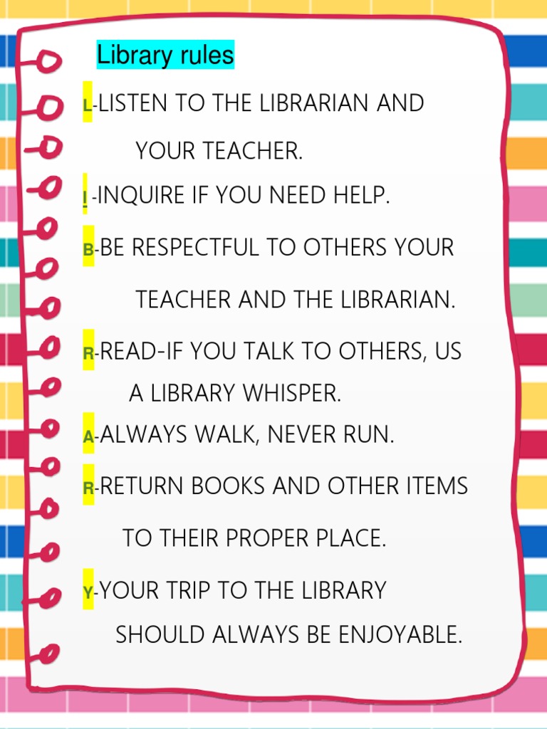 Library Rules | PDF