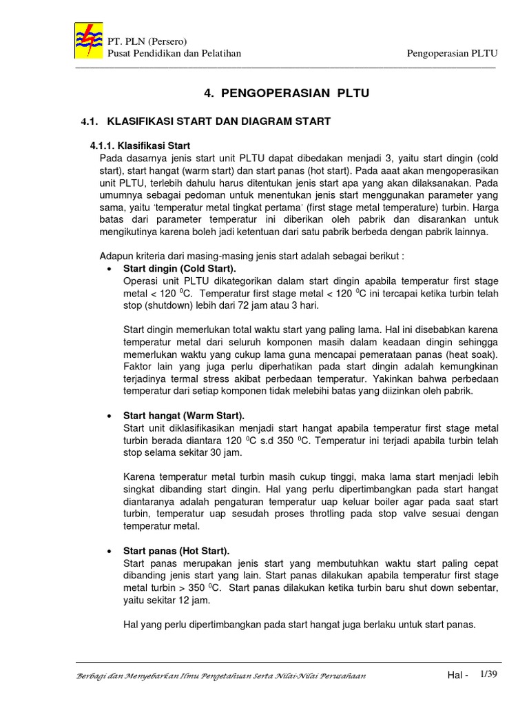 Operasi PLTU PDF | PDF