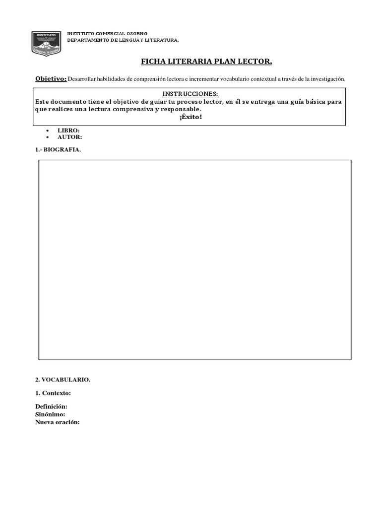 Formato - Ficha Literario | PDF