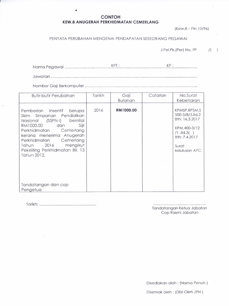 Contoh Kew.8 PDF | PDF