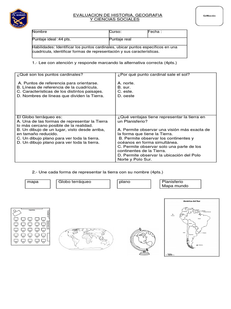 Evaluación de Ubicación y Mapas | PDF | Cartografía | Tierra