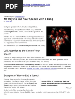 How To End A Debate Speech - Examples Example 1 | PDF