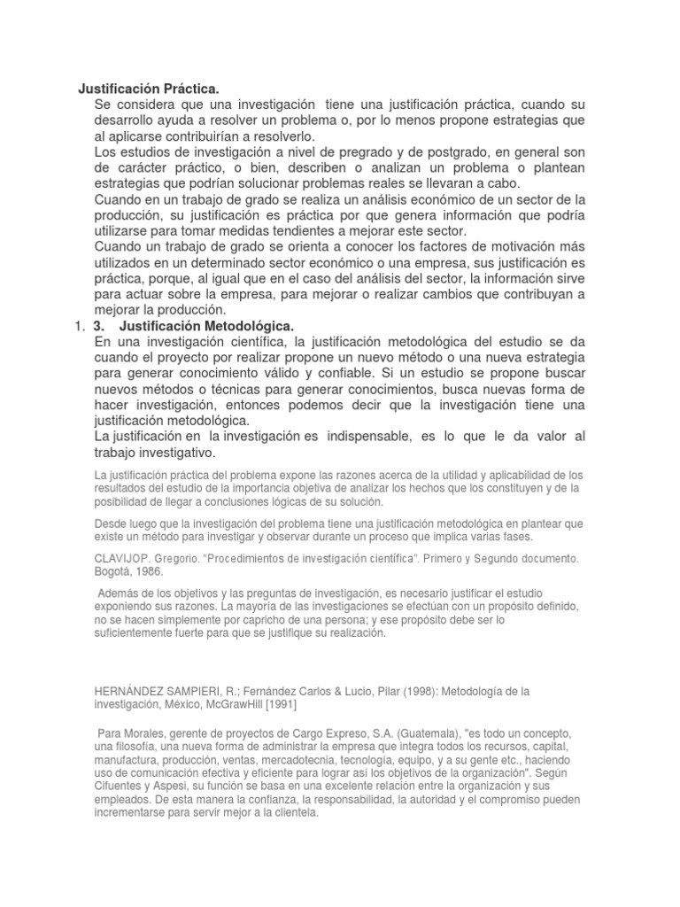 Justificación Práctica | PDF | Teoría de la justificación | Conocimiento