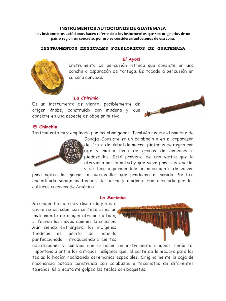 Instrumentos Autoctonos | PDF | Instrumentos musicales | Pueblos ...