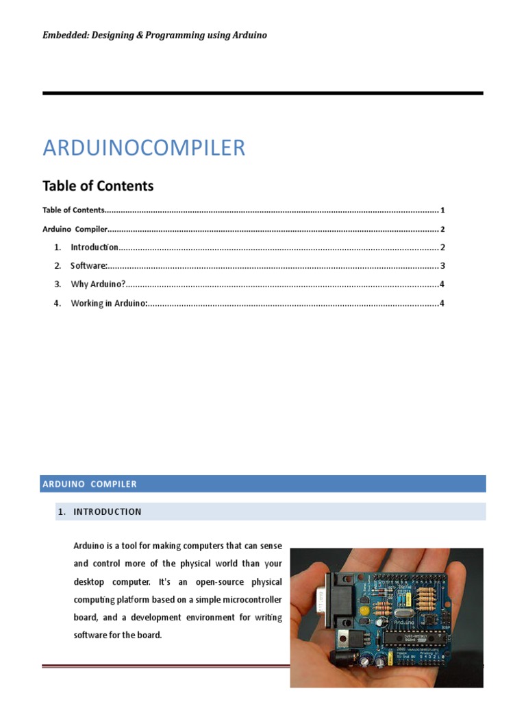 Arduinocompiler: Embedded: Designing & Programming Using Arduino | Download Free PDF | Arduino ...