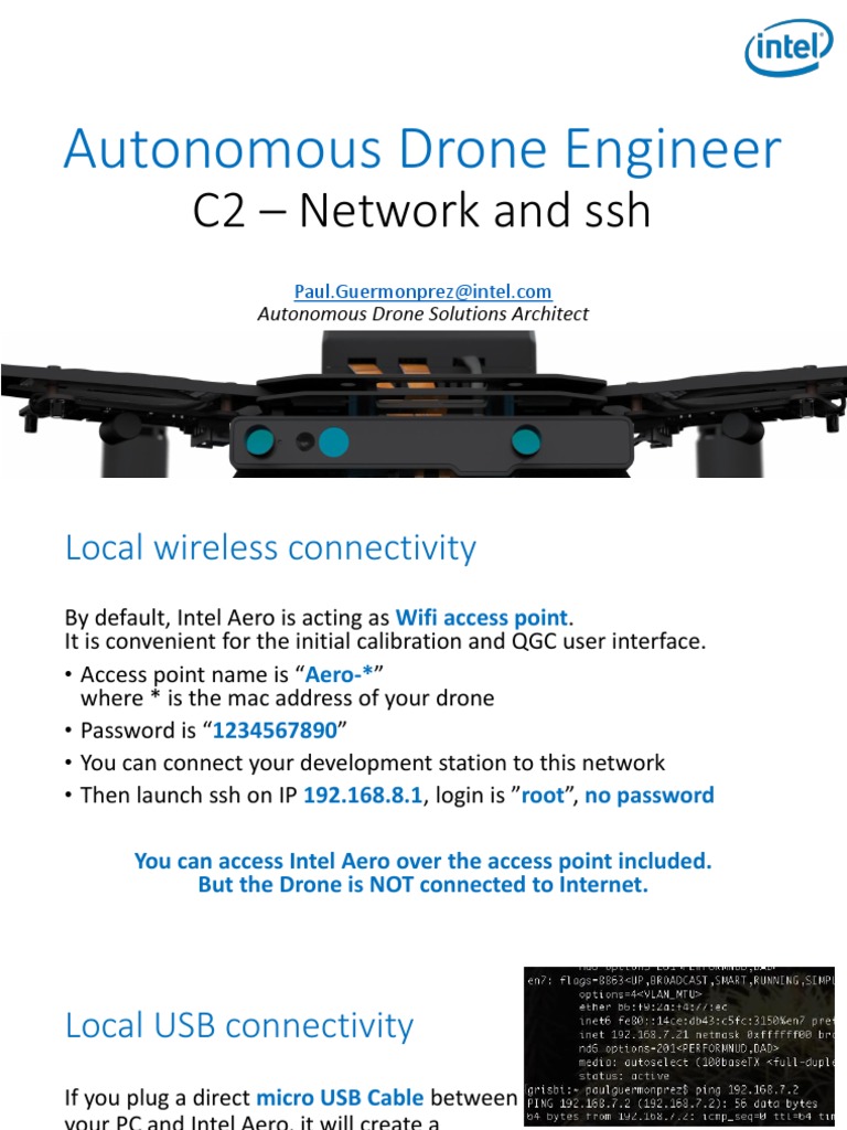 Intel Aero Networking Setup Guide | PDF | Secure Shell | Wireless Access Point