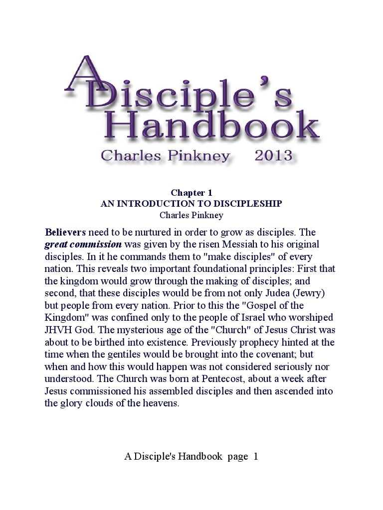 A Disciples Handbook Complete | PDF | Disciple (Christianity) | Jesus