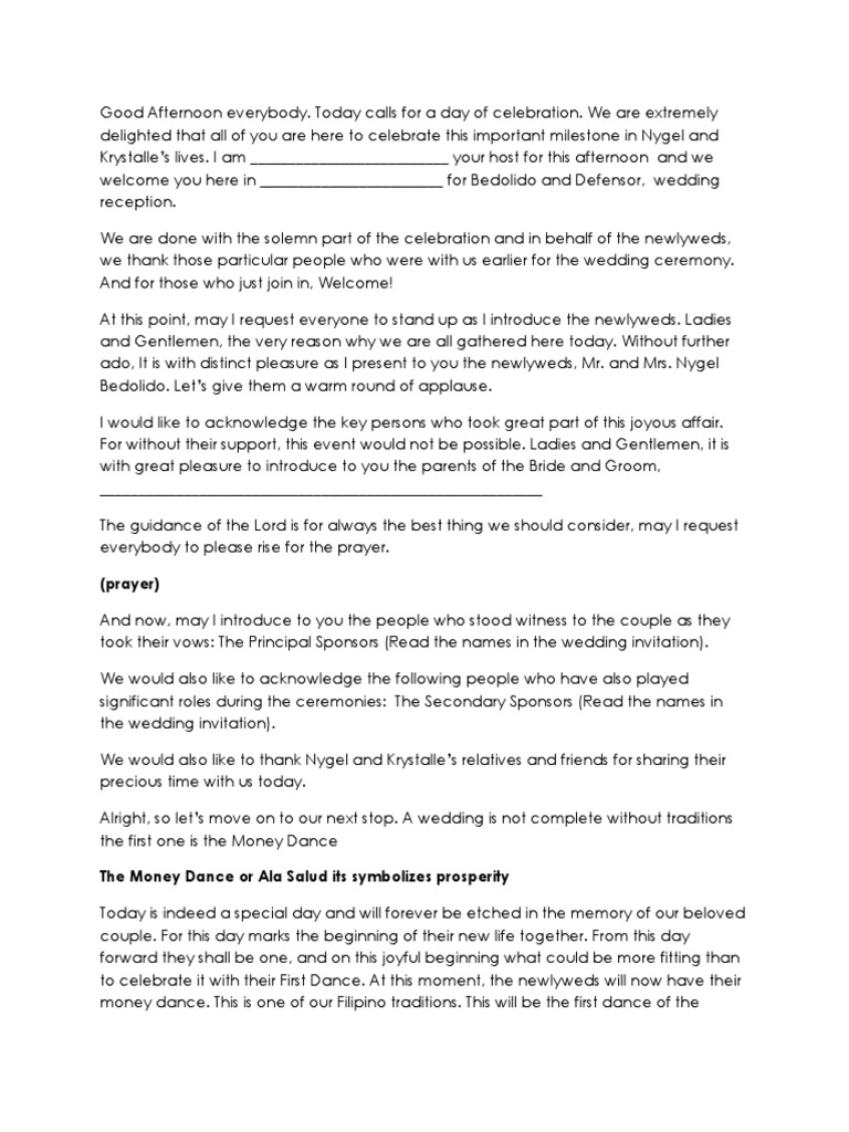 Nygel & Krystalle's Wedding Reception | PDF | Wedding | Ceremonies