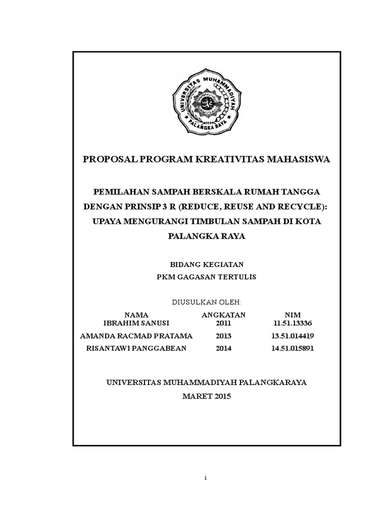 Proposal PKM GT | PDF