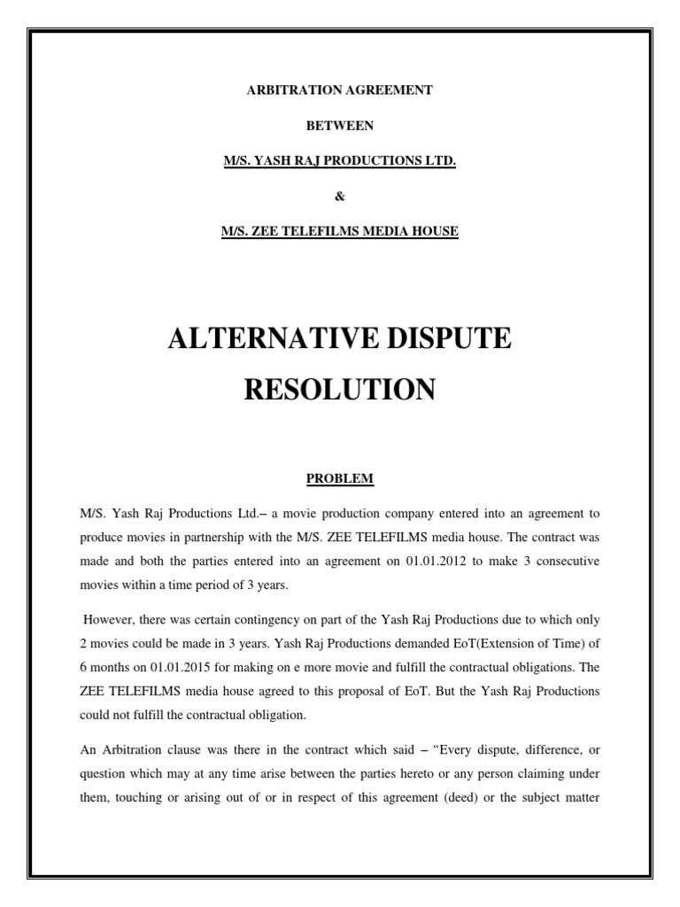 Alternative Dispute Resolution | PDF | Alternative Dispute Resolution ...