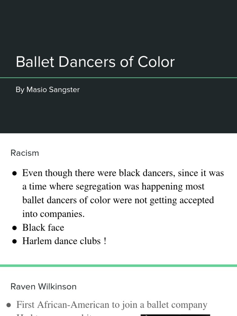 ballet dancers of color